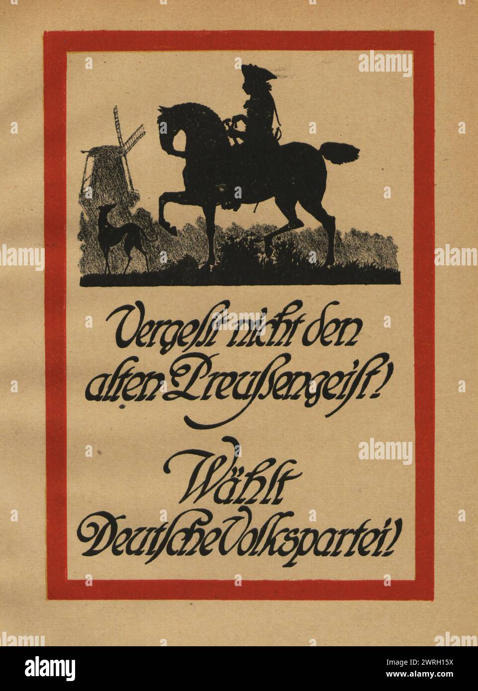 Don't forget the old Prussian spirit! Vote for the German People’s ...