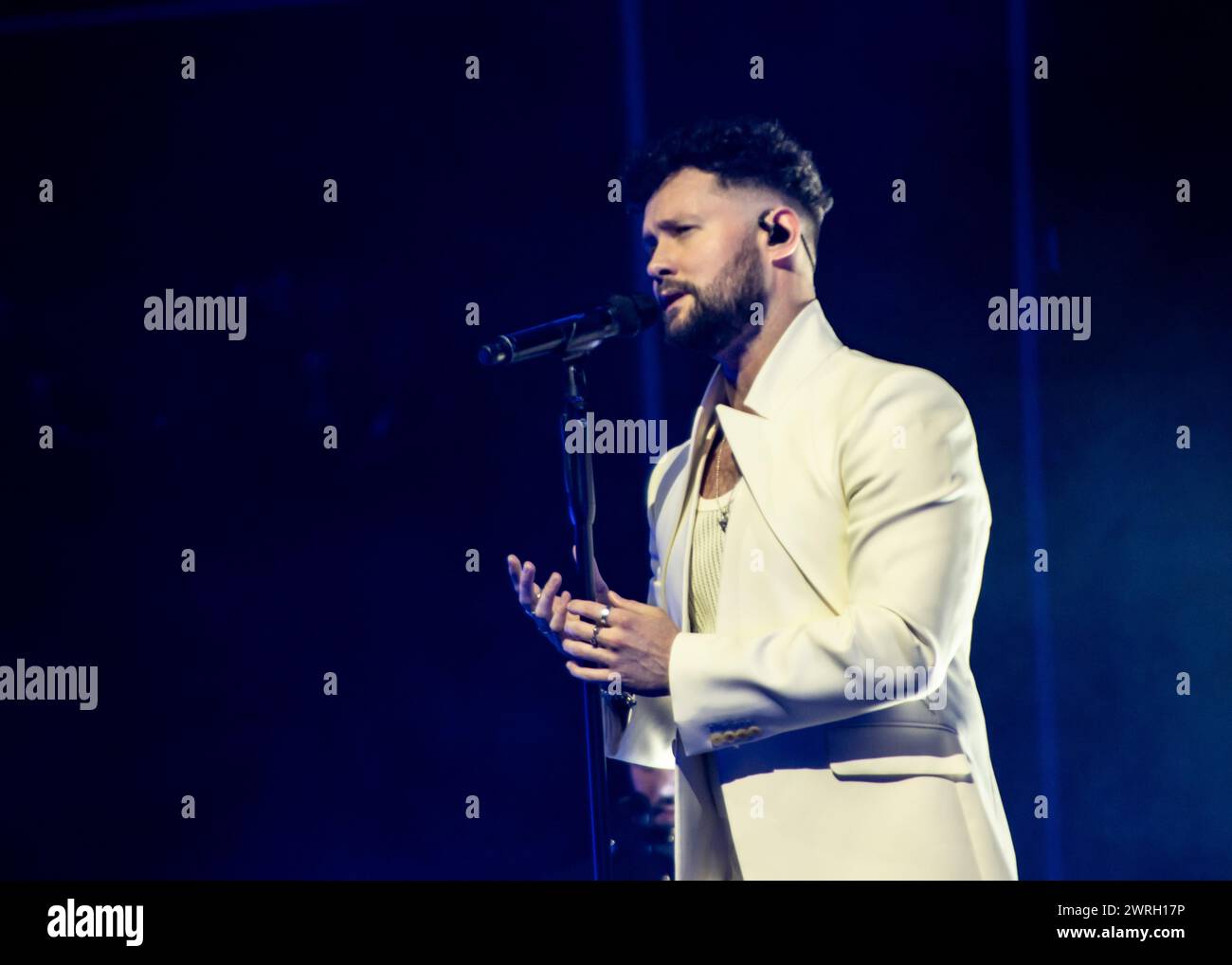 London, United Kingdom. 12th March 2024. Calum Scott on stage for a one ...