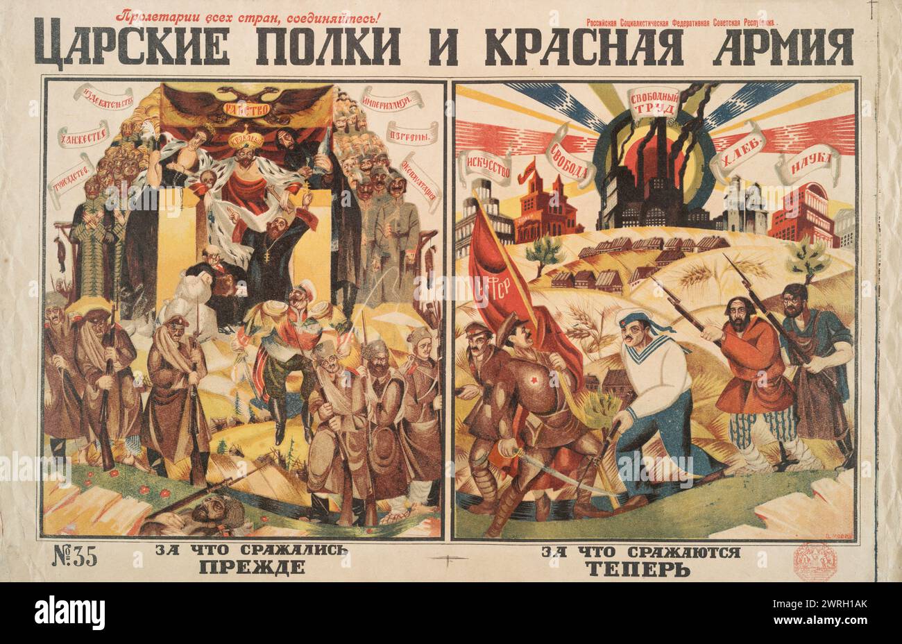 The Tsarist Regiments and the Red Army. Private Collection Stock Photo ...