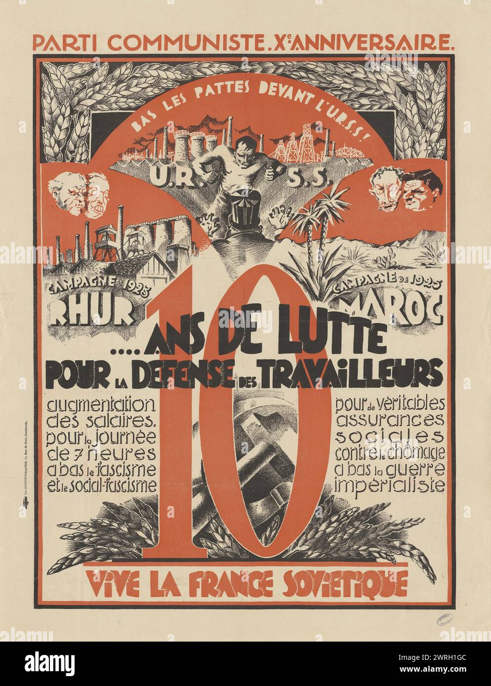 10th Anniversary of the French Communist Party, 1931. Private ...