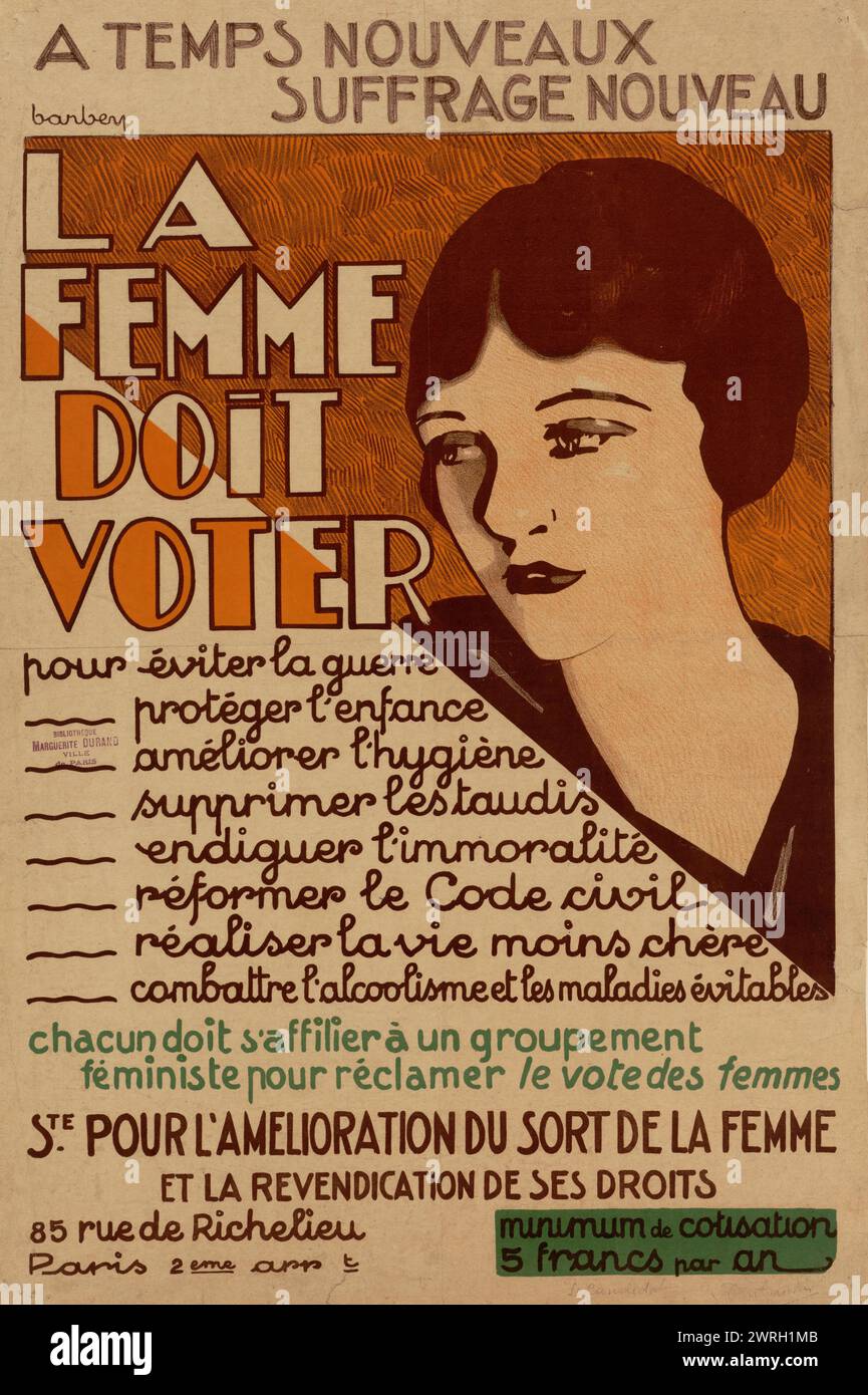Women voter suffrage poster hi-res stock photography and images - Alamy
