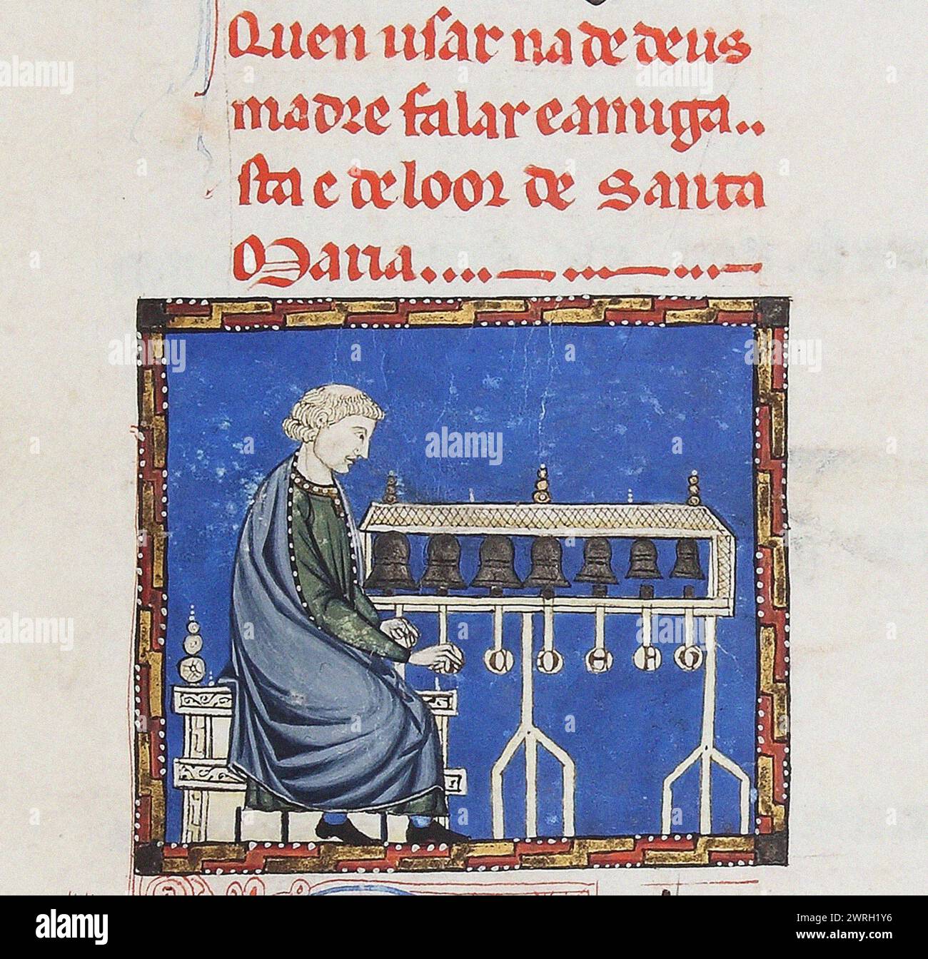 Illustration from the codex of the Cantigas de Santa Maria, c. 1280 ...