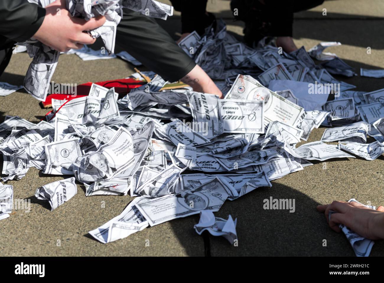 Seattle, USA. 12th Mar 2024. Pro Palestine Protestors gathered in the ...