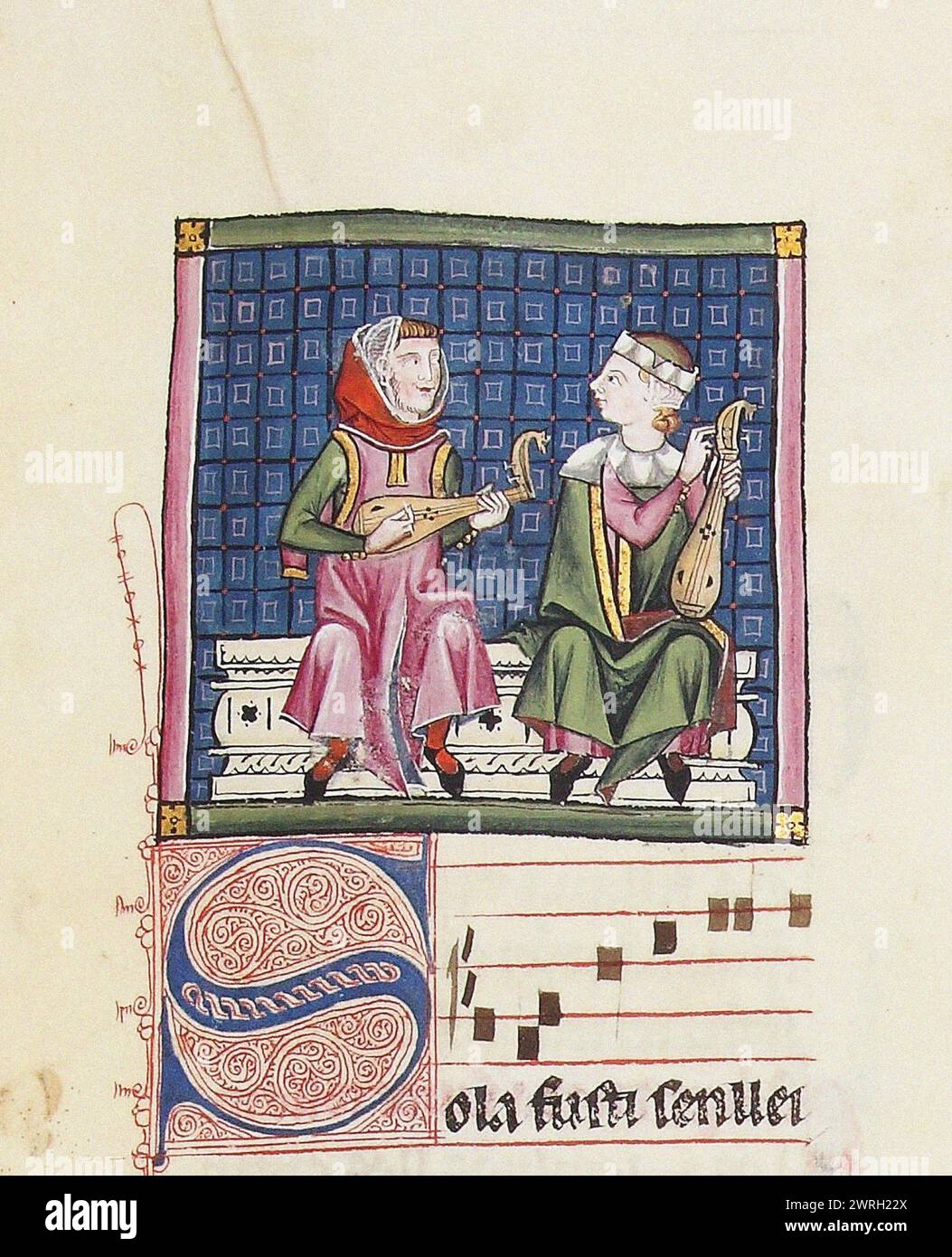Illustration from the codex of the Cantigas de Santa Maria, c. 1280 ...