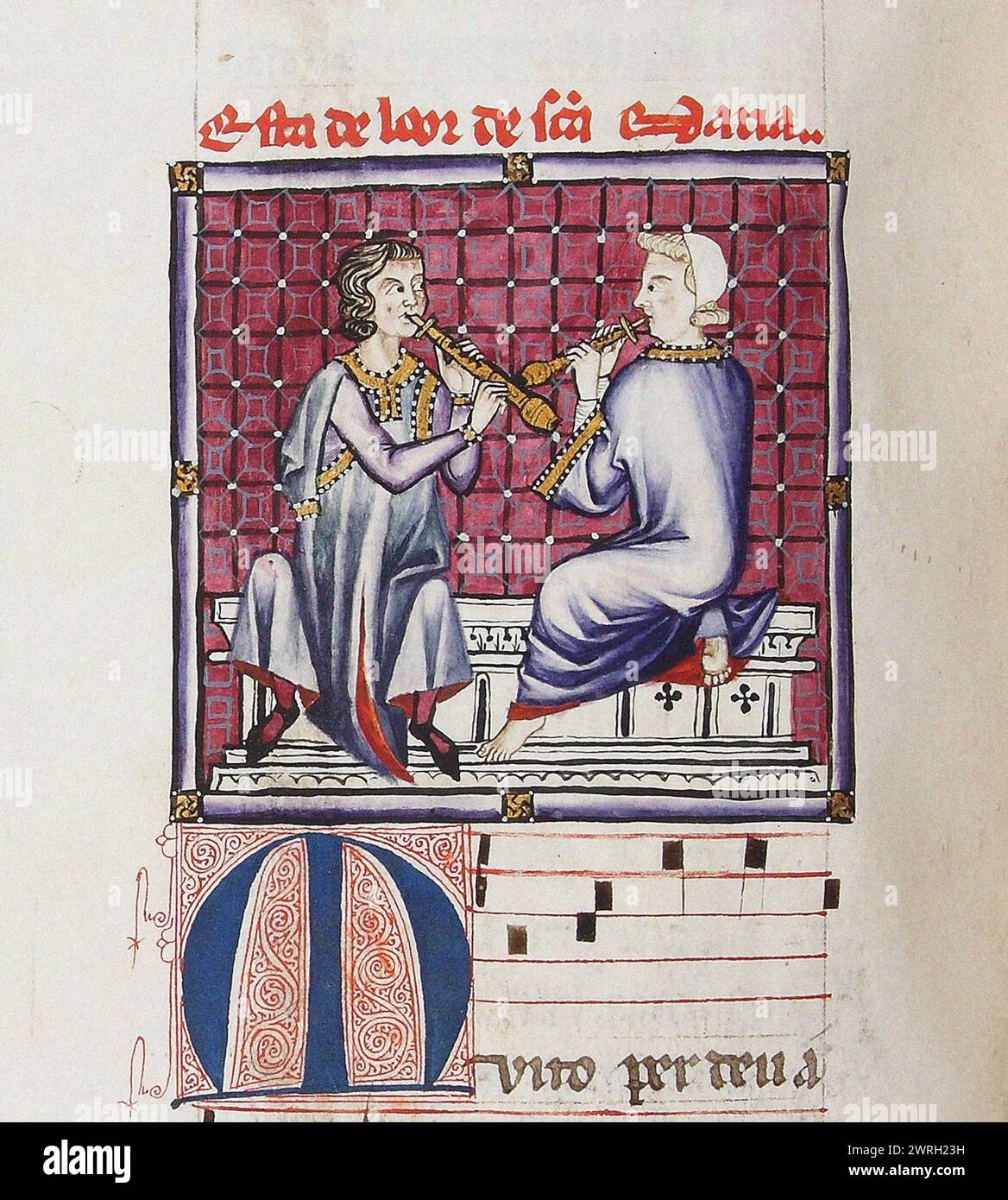 Illustration from the codex of the Cantigas de Santa Maria, c. 1280 ...