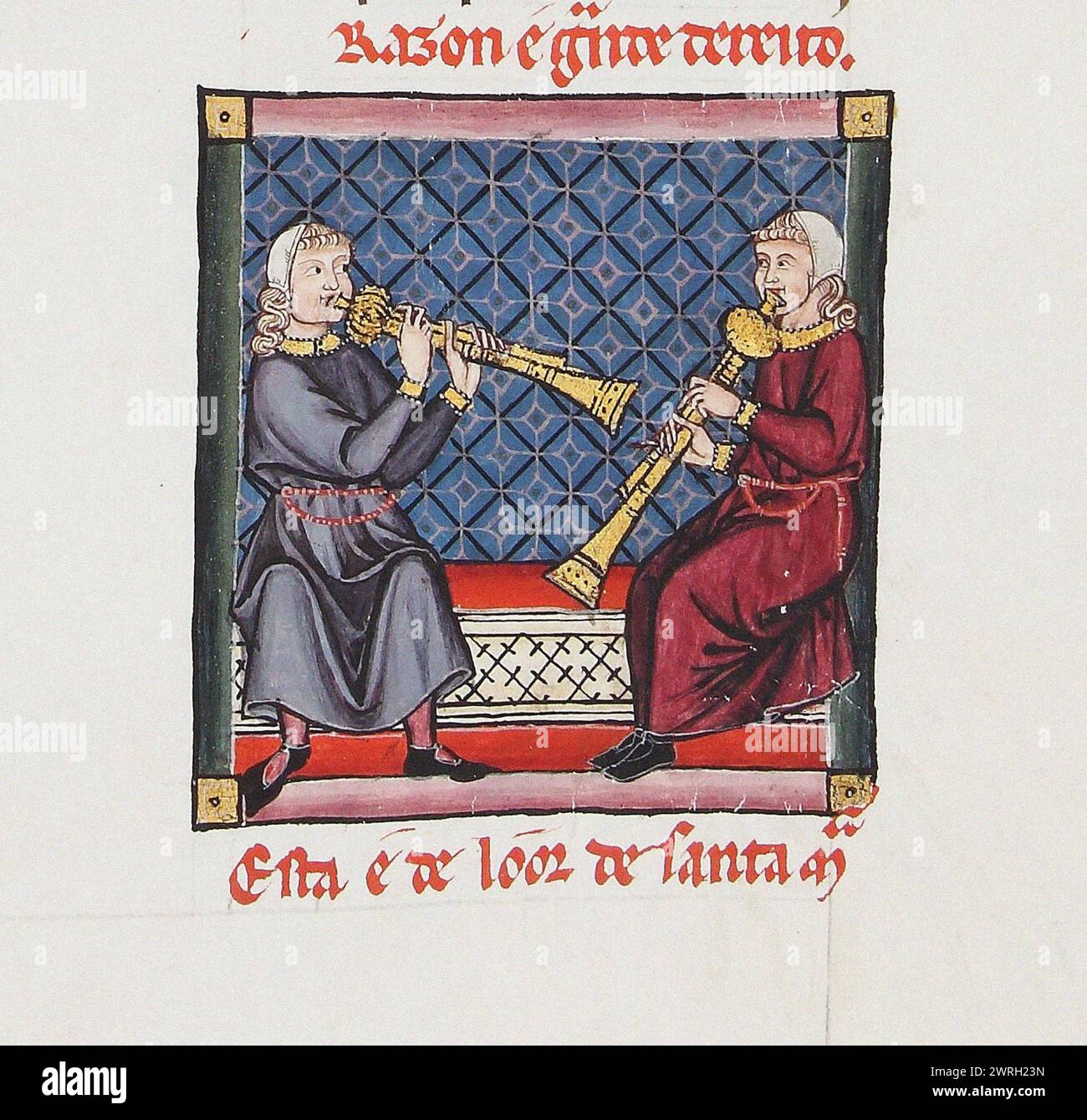 Illustration from the codex of the Cantigas de Santa Maria, c. 1280 ...