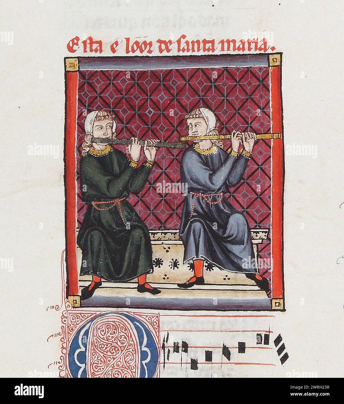 Illustration from the codex of the Cantigas de Santa Maria, c. 1280 ...