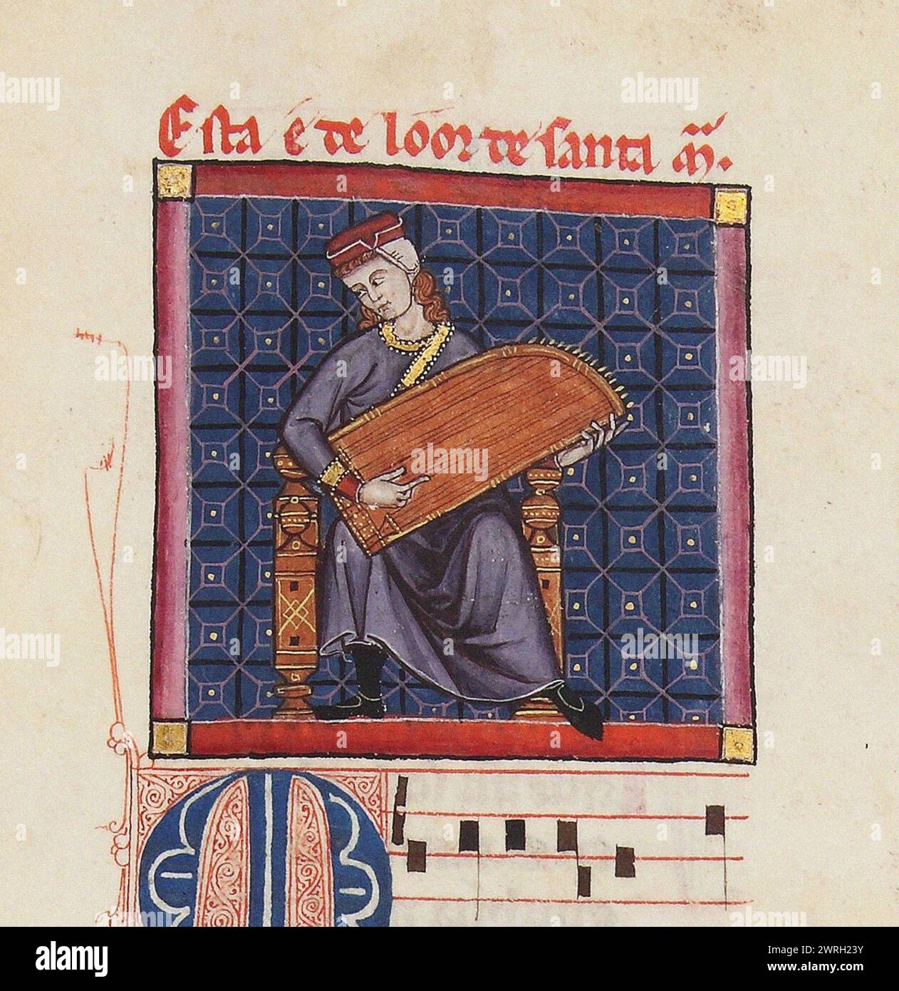 Illustration from the codex of the Cantigas de Santa Maria, c. 1280 ...