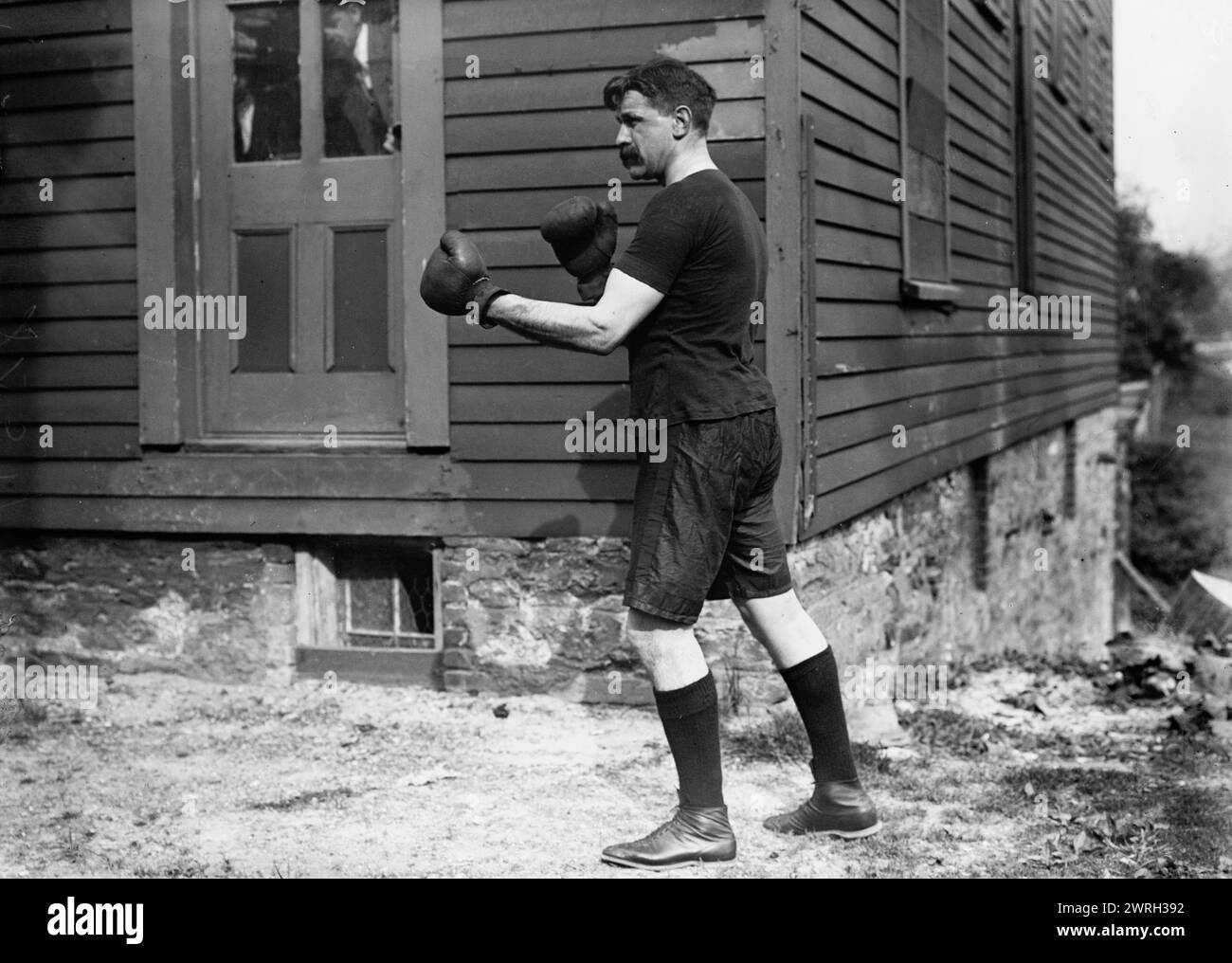 Frank Parks (Heavyweight), between c1910 and c1915. Shows British boxer ...