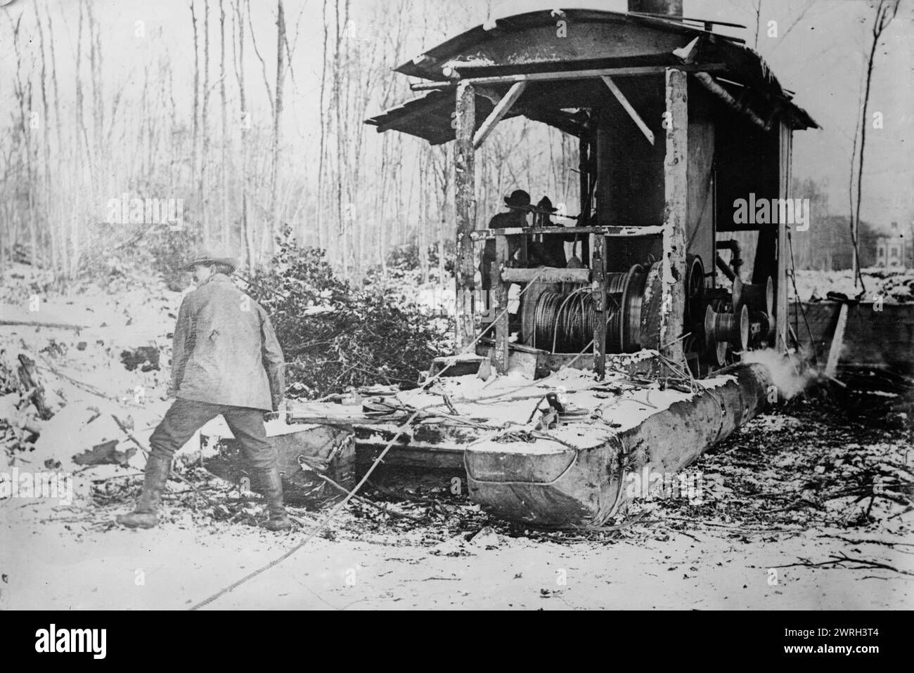 U.S. foresters in France, 1917 or 1918. U.S. Forestry Service engineers ...