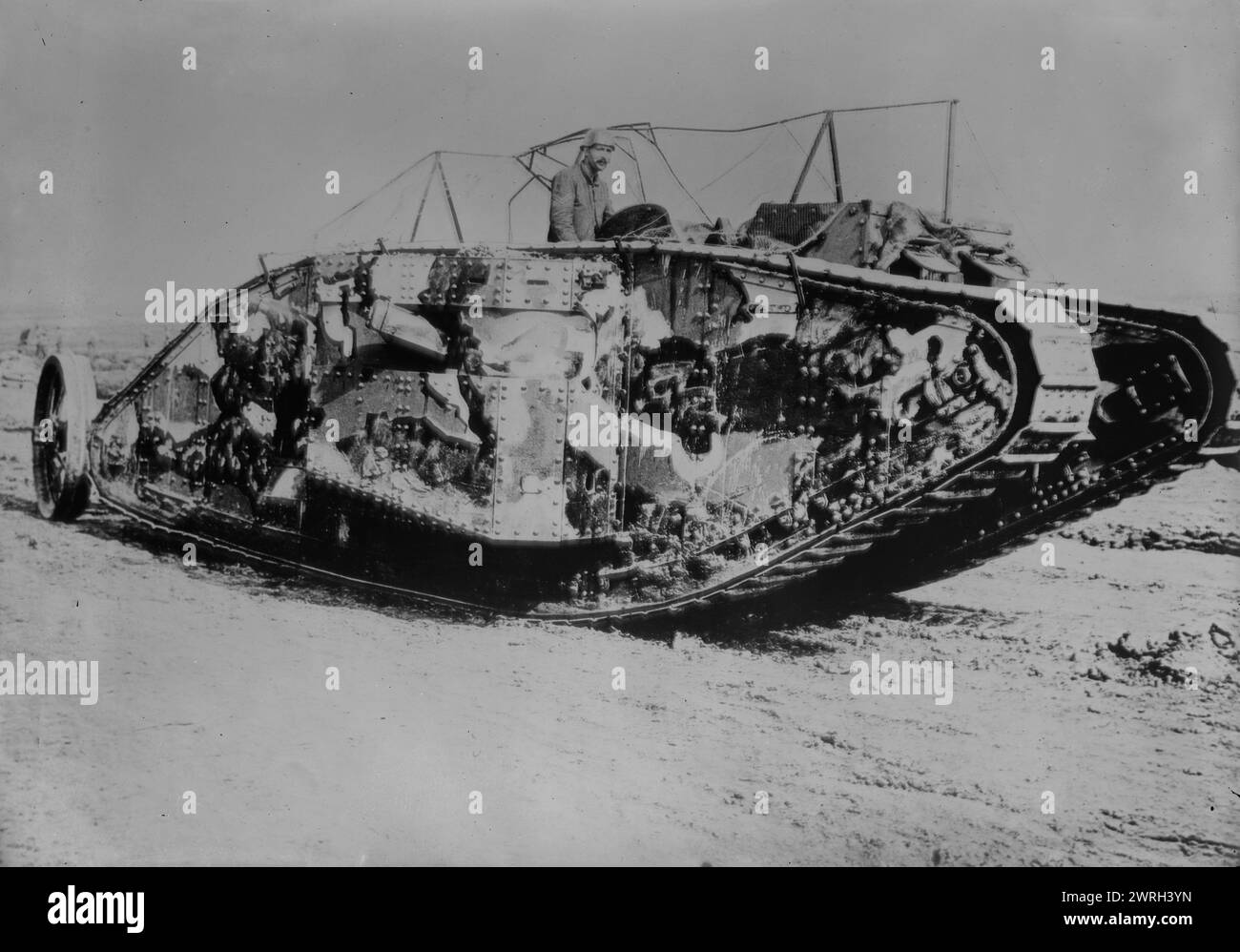 British tank, 15 Sept. 1916. A British tank at the Battle of Flers-Courcelette, in the Somme ...