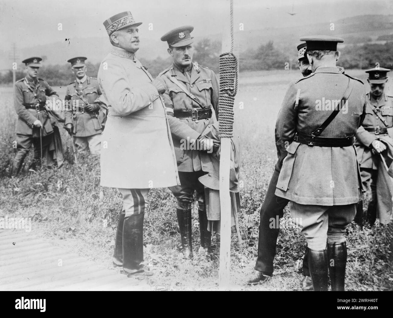 British & French officers in conference, 5 Aug 1917. General Pelletier ...