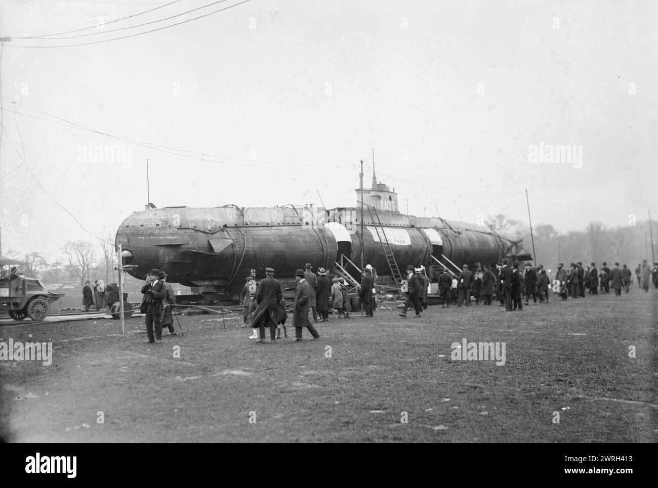 German U-Boat in N.Y., 1917. The SM UC-5, a German Type UC I minelayer ...