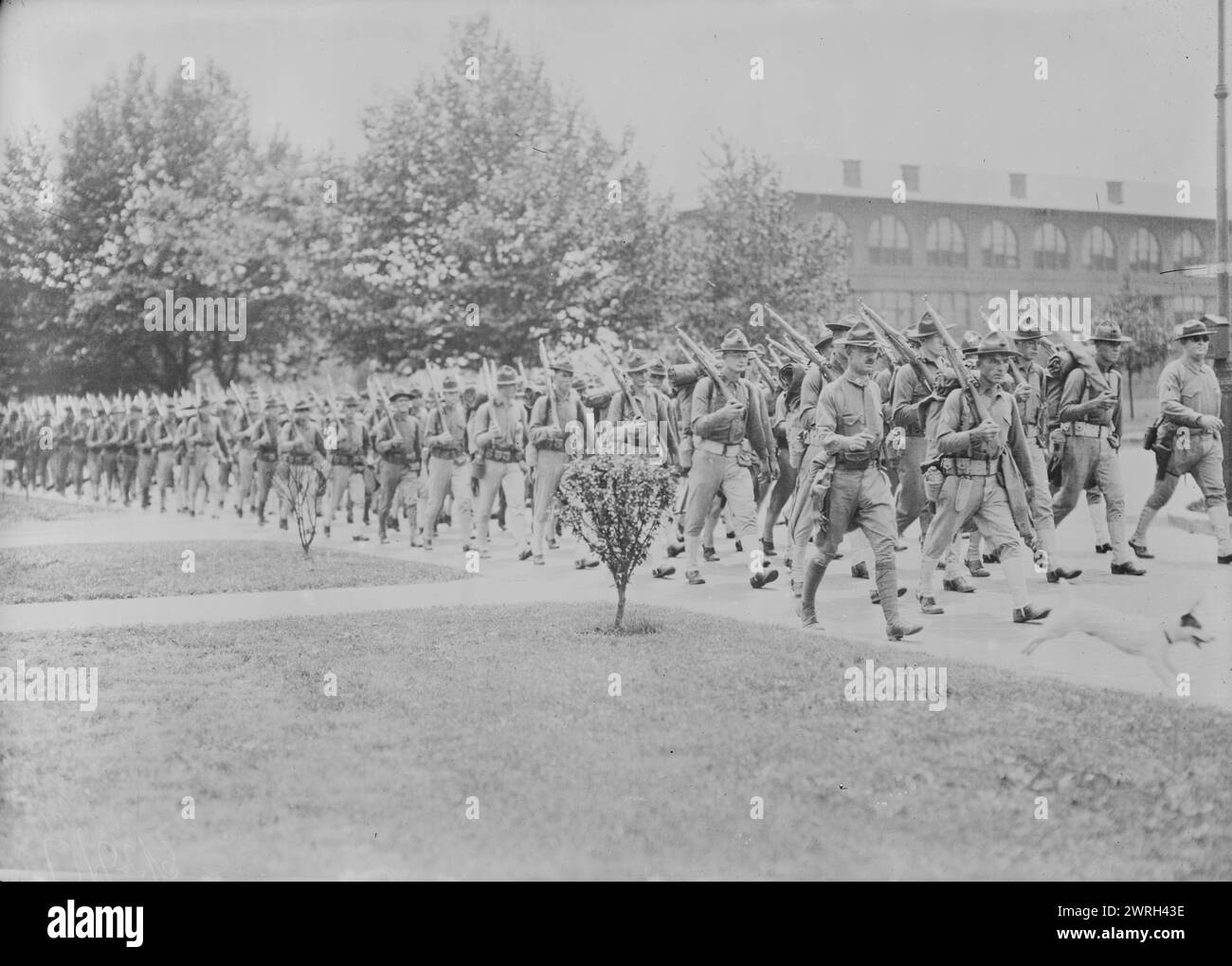 Marines Departing for France, 1917. U.S. marines leaving for France ...
