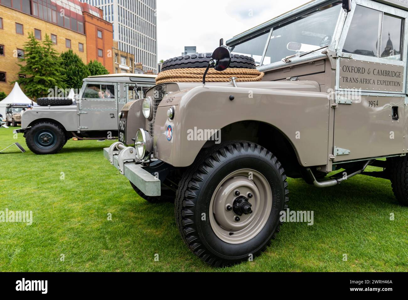 Classic Land Rover at the London Concours classic car show Stock Photo ...