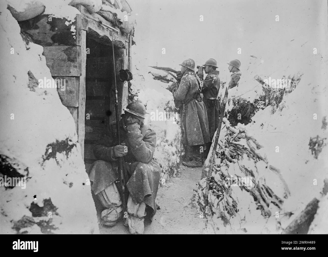 Russians fight in France, between c1915 and 1918. Russian soldiers near ...