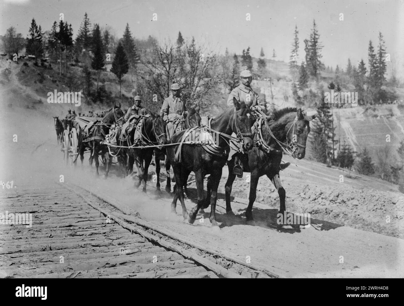 Germans in Carpathians, between c1915 and c1918. German soldiers in the ...