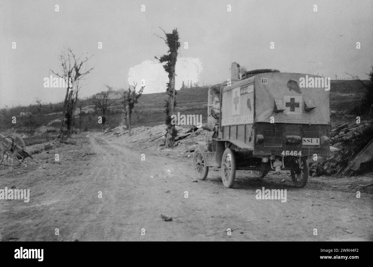 American Ambulance on road to Verdun, shell bursting, between c1915 and ... American Ambulance on road to Verdun, shell bursting, between c1915 and ...