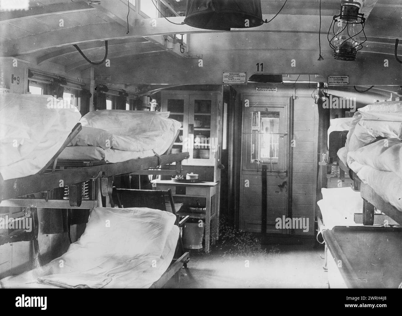 German Hospital R.R. car, between c1910 and c1915. A hospital railroad ...