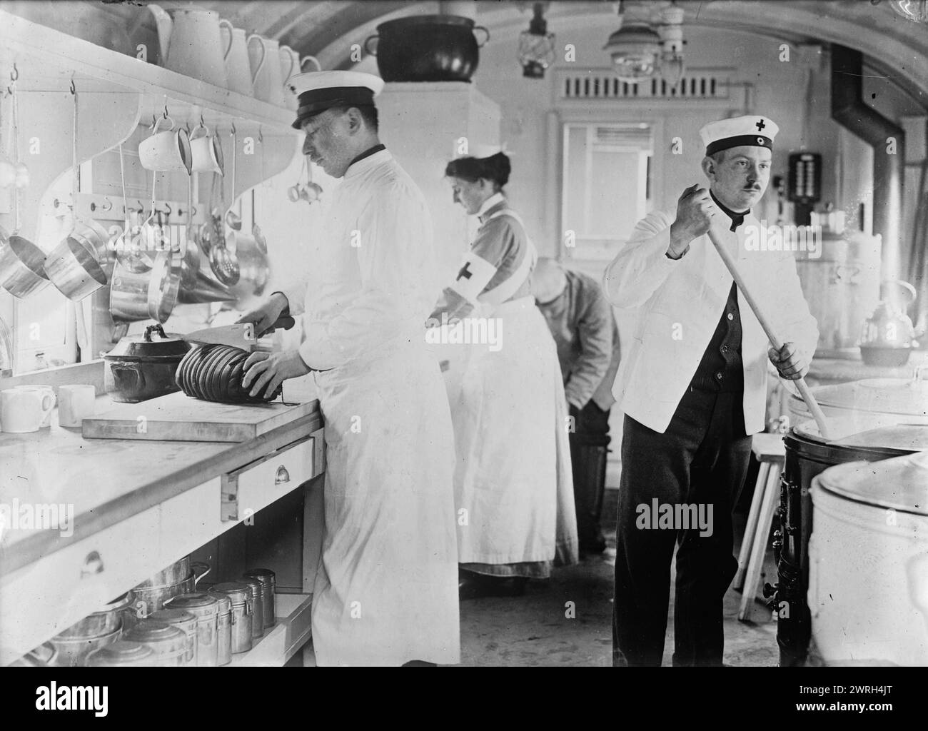Kaiserin's Hospital Train, kitchen, between c1914 and c1915. The ...