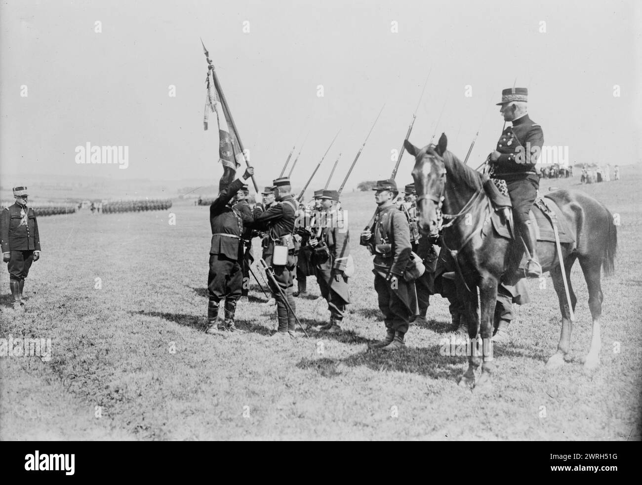 Delivering Colors to French Reg't, between c1914 and c1915. French ...