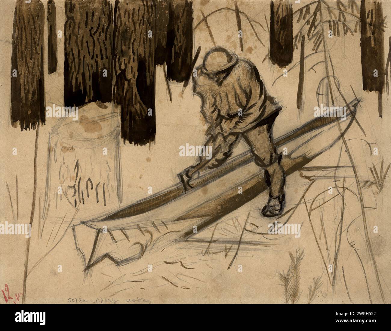 Canoe making axe hi-res stock photography and images - Alamy
