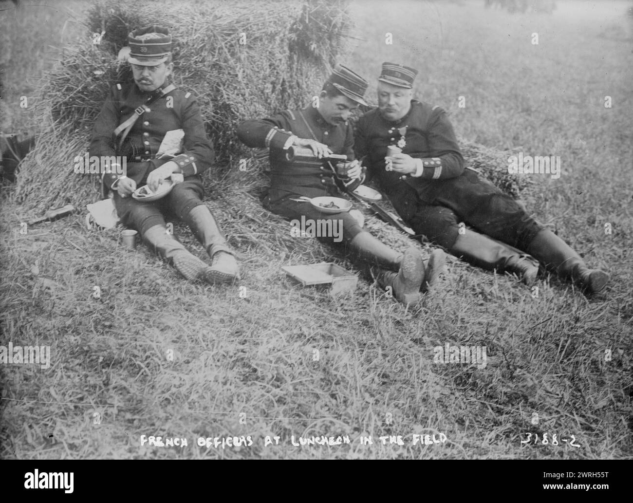 French Officers at luncheon in the field, between c1914 and c1915 ...