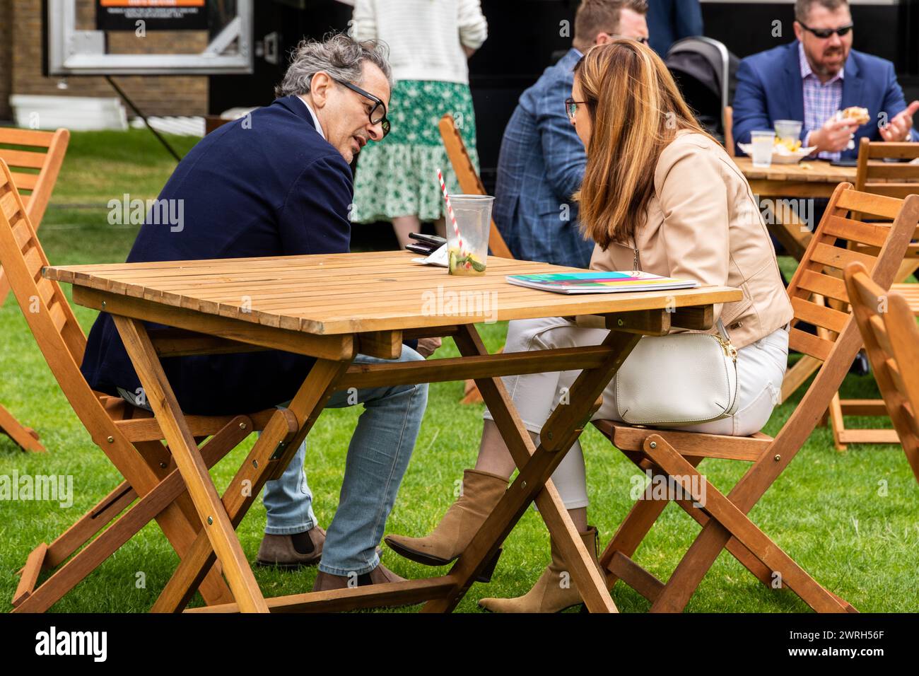 Guests at the London Concours classic car show Stock Photo - Alamy
