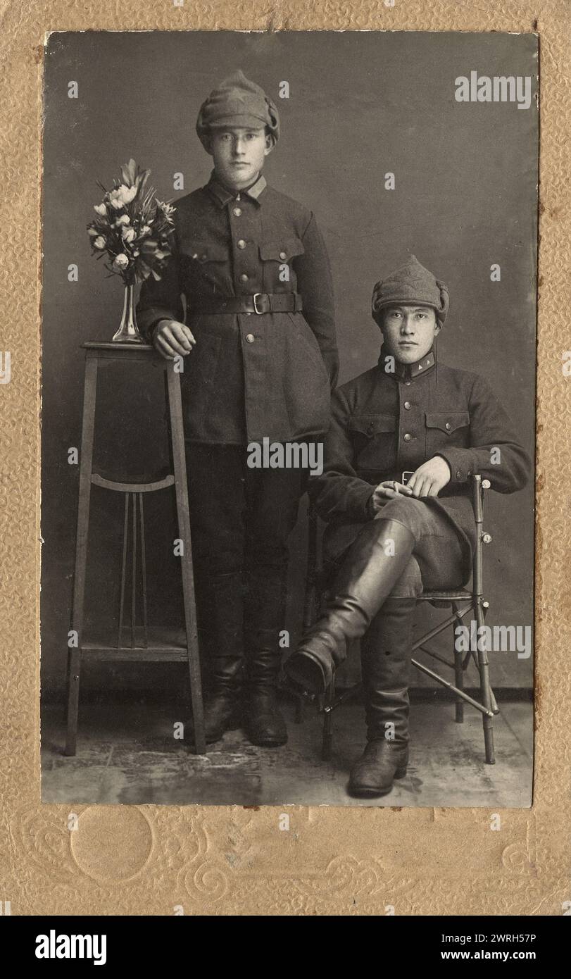 Portrait of two Red Army soldiers, 1920-1929. From a collection of 136 ...