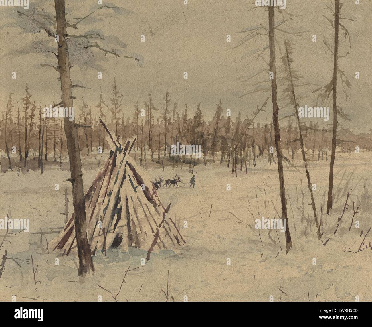 Yurt Kubalakh, 1927. From a collection of travel sketches created in ...