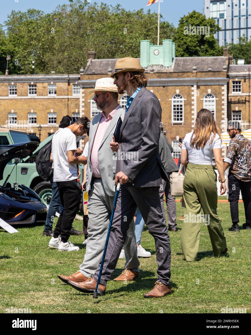 Visitors at the London Concours classic car show Stock Photo - Alamy