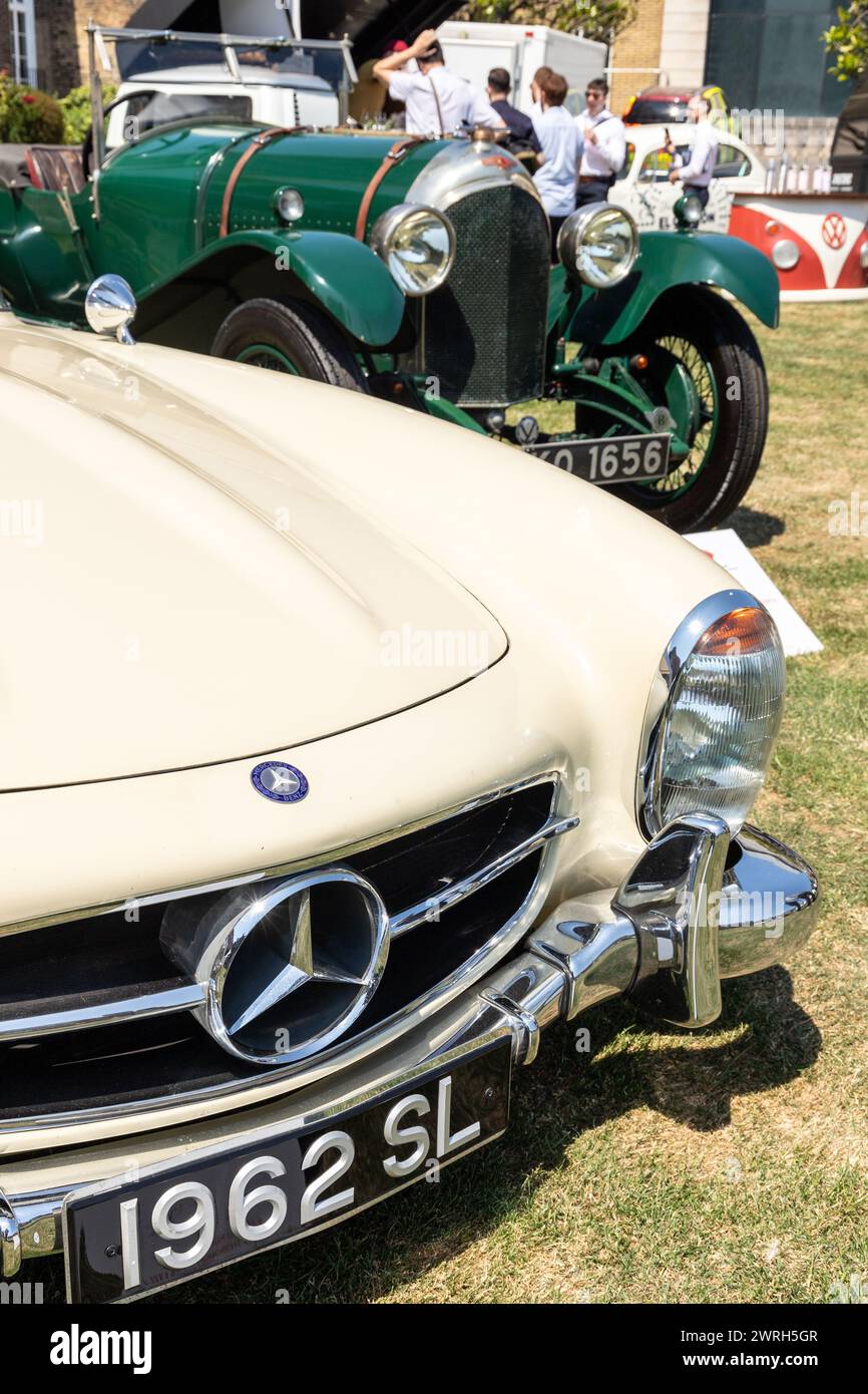 Classic Mercedes Benz SL at the London Concours classic car show Stock ...