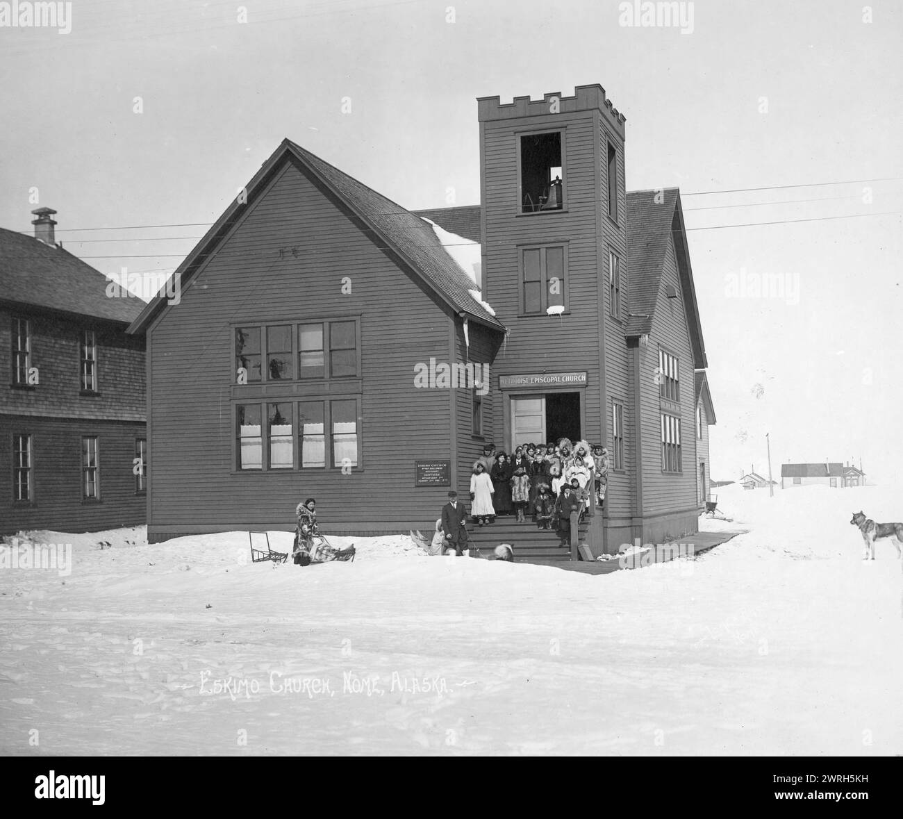 Historic methodist church in Black and White Stock Photos & Images - Alamy