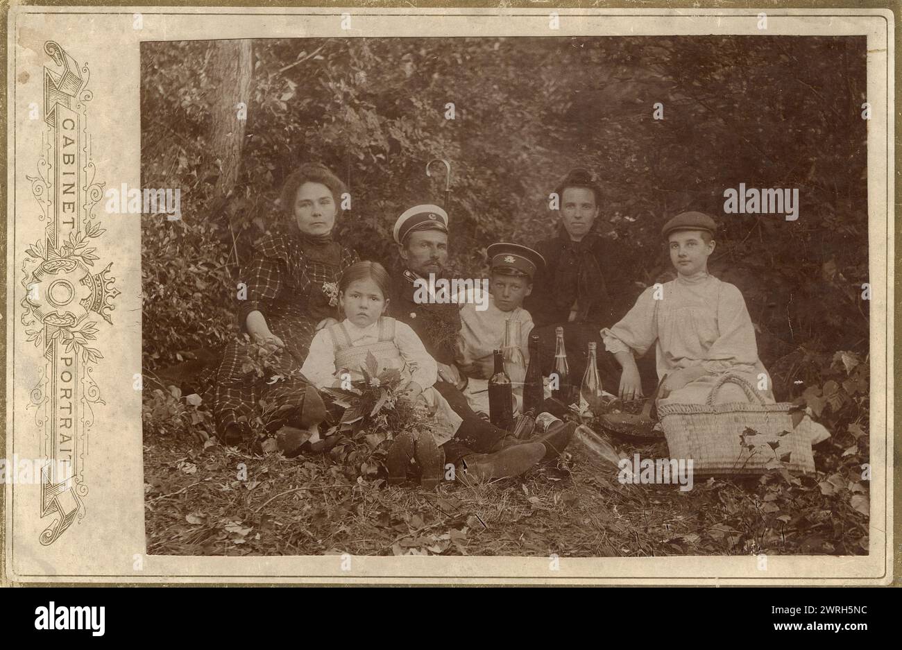 Usevich Family at a Picnic on the Irkut River Shore, 1910-1919. From a ...