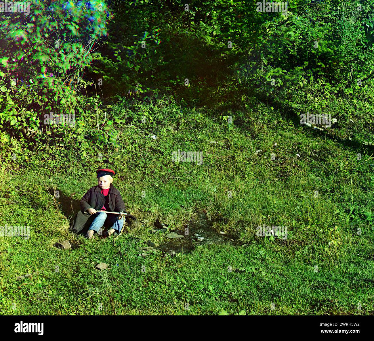 Seated shepherd boy hi-res stock photography and images - Alamy