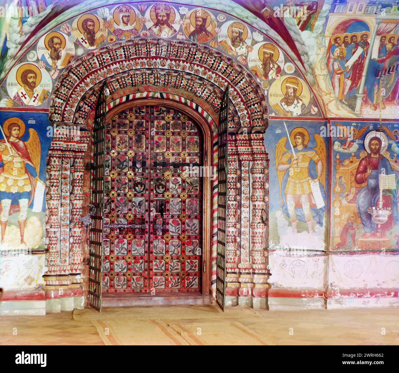 Entrance into the Church of Saint John the Precursor, from the gallery ...