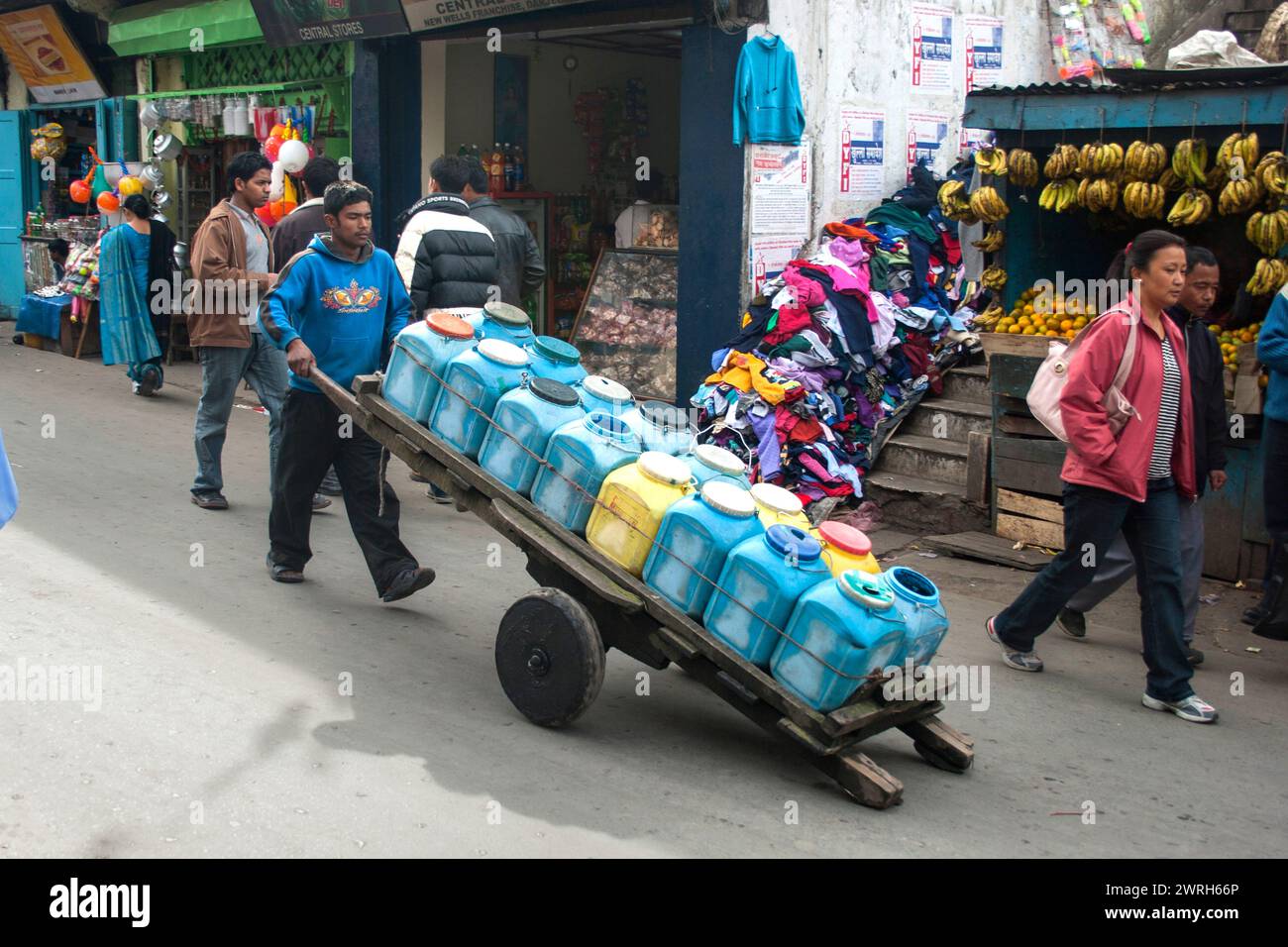 Gangtok, India, November 09, 2006 - The street of Gangtok The Capital ...