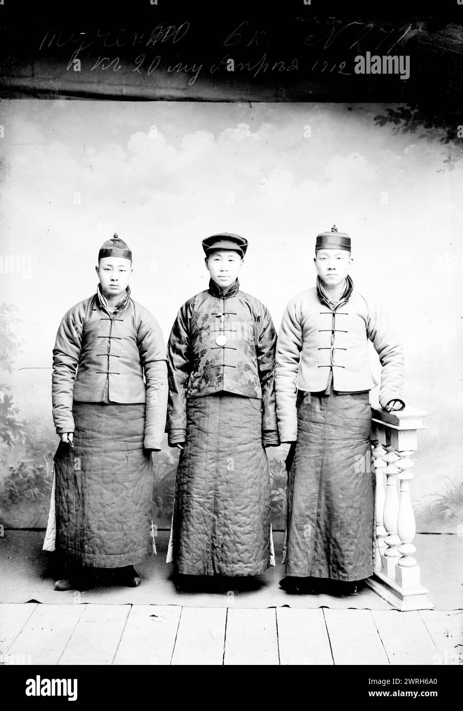 Three men of Asian appearance, 1912 Stock Photo - Alamy
