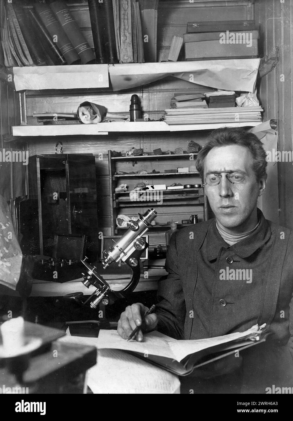 Mikhail Alekseevich Pavlov During the Time of Wintering, 1912. From a ...