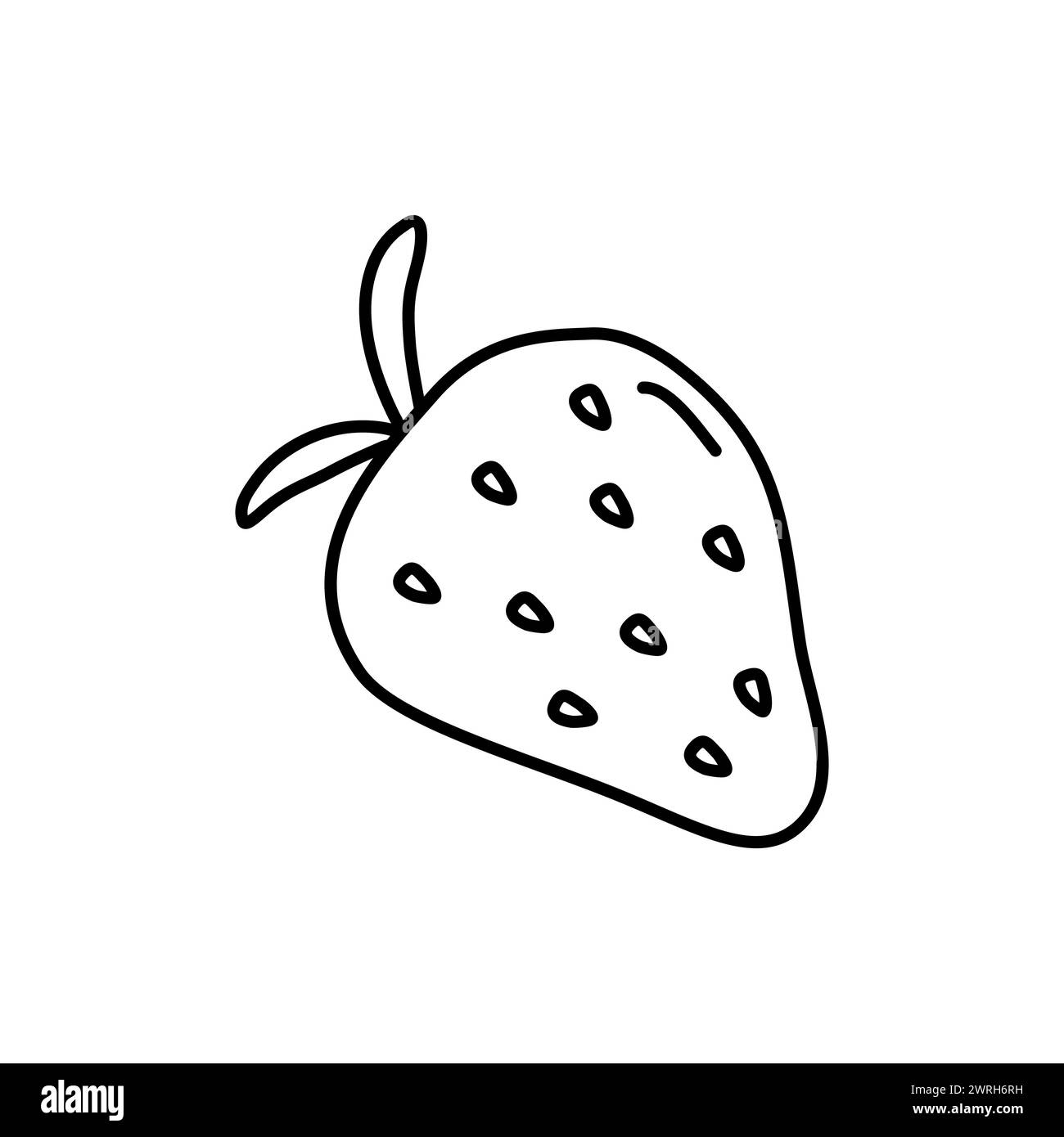 Whole strawberry fruit, sweet dessert fresh farm organic berry, doodle ...