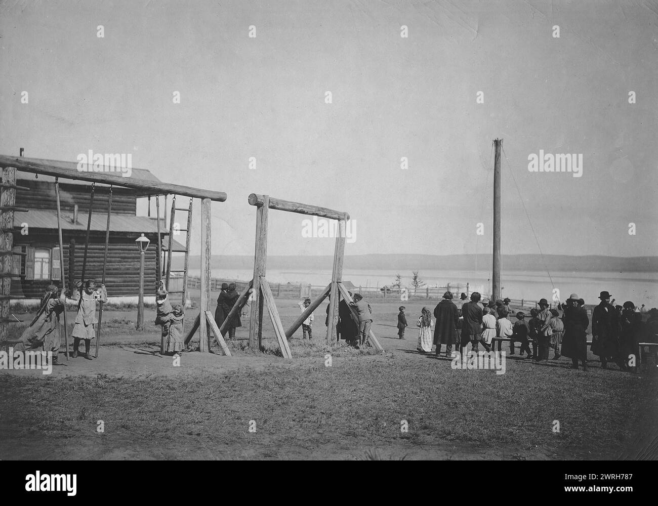 Children's playground on Lake Shira, 1900-1917. This collection ...