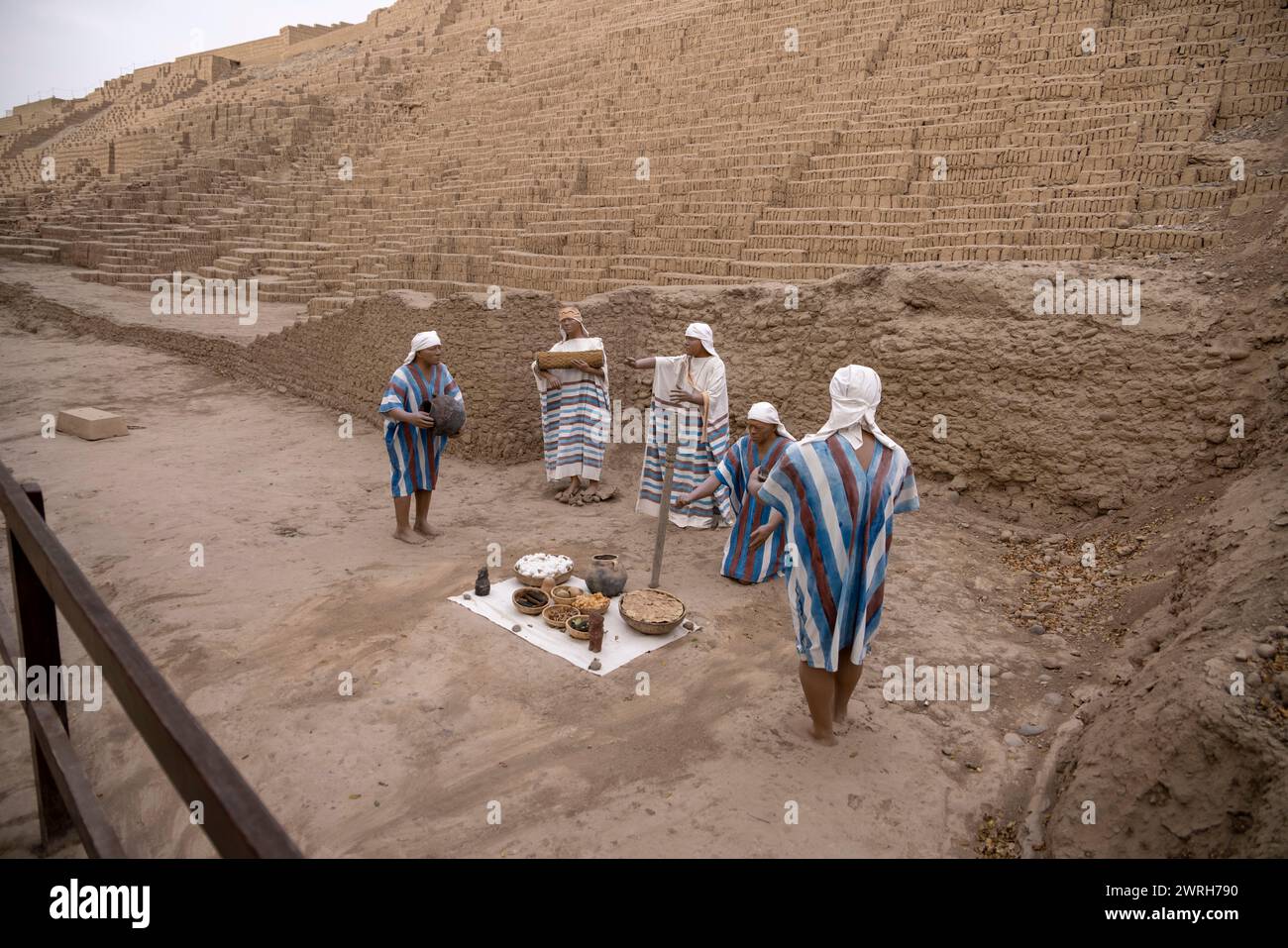 Pre-Incan Ruins in Lima at Huaca Pucllana Stock Photo - Alamy
