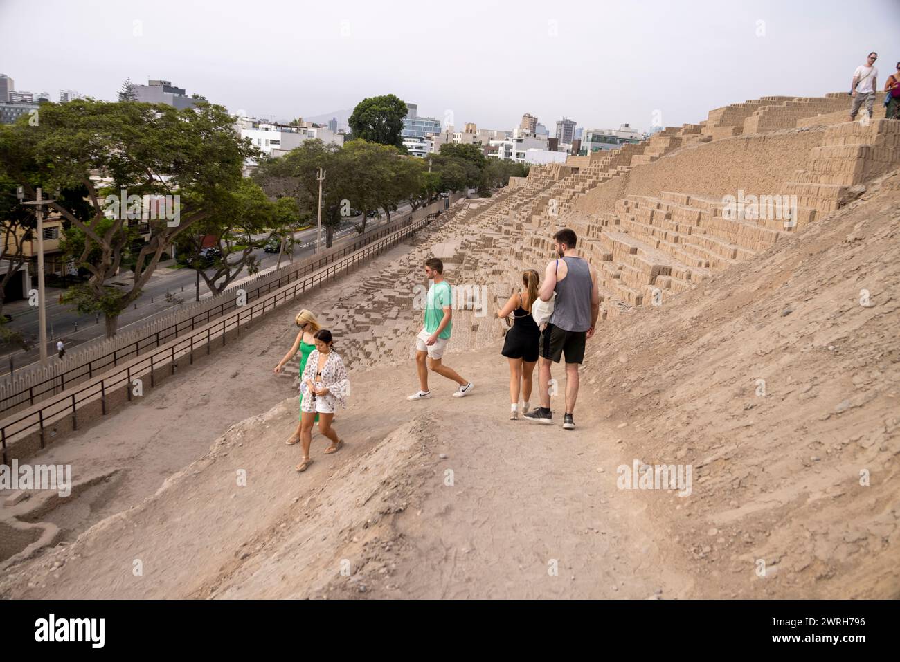 Pre-Incan Ruins in Lima at Huaca Pucllana Stock Photo - Alamy