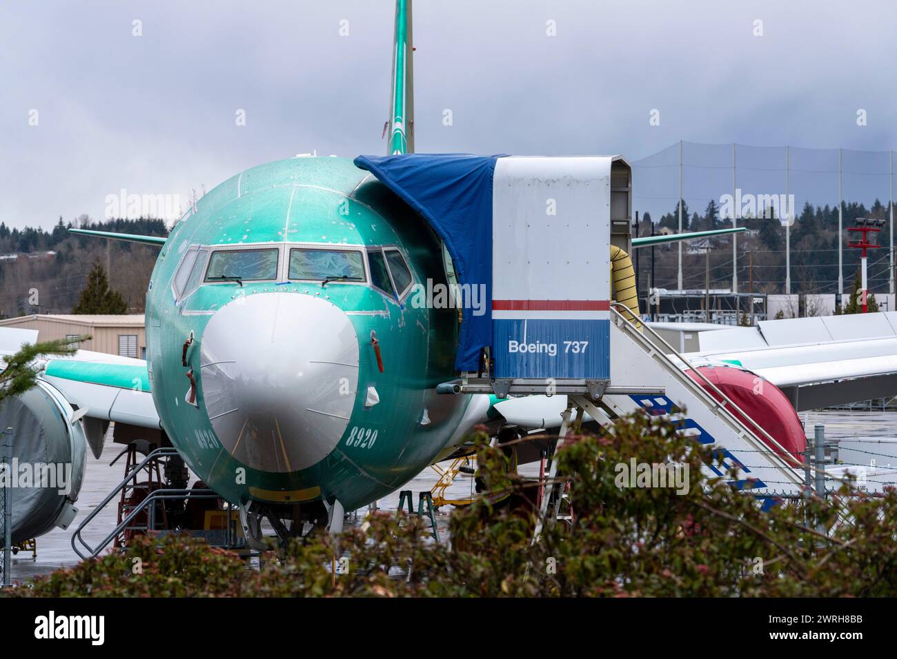 Renton, Washington, USA. 12th Mar, 2024. Boeing airplanes stand in ...