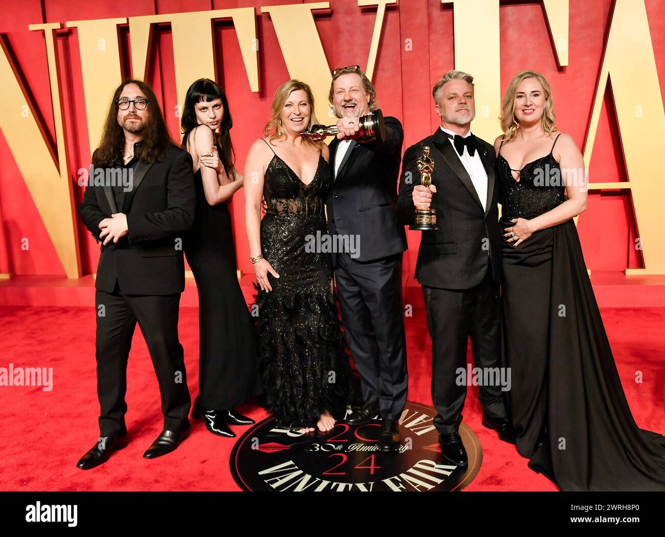 From left, Sean Lennon, Charlotte Kemp Muhl, a guest, Dave Mullins ...