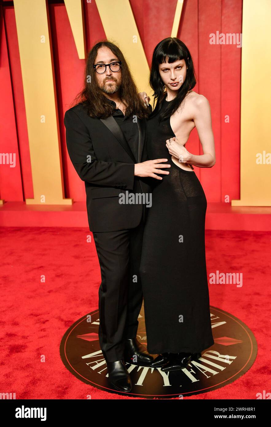 Sean Lennon, left, and Charlotte Kemp Muhl arrive at the Vanity Fair ...