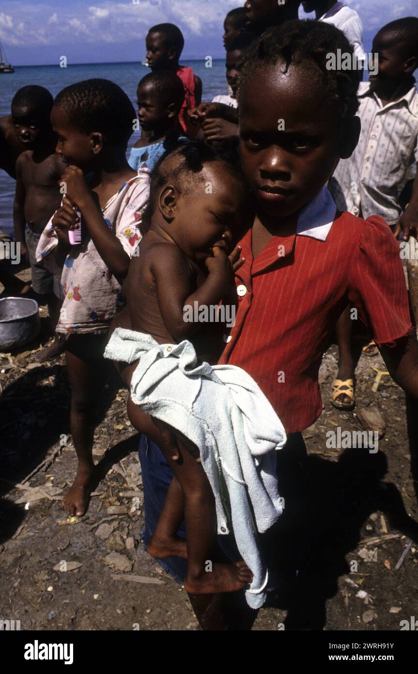 May 18, 1994;Port -au-Prince, Haiti-Poverty stricken children near the ...