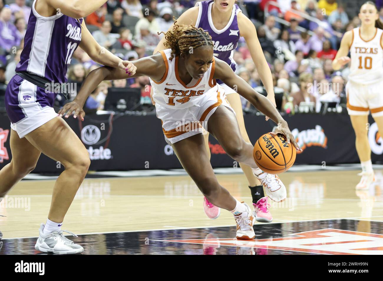 KANSAS CITY, MO - MARCH 11: Texas Longhorns forward Amina Muhammad (14 ...
