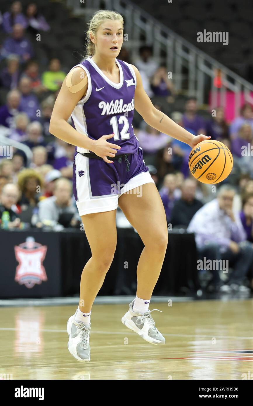 KANSAS CITY, MO - MARCH 11: Kansas State Wildcats guard Gabby Gregory ...