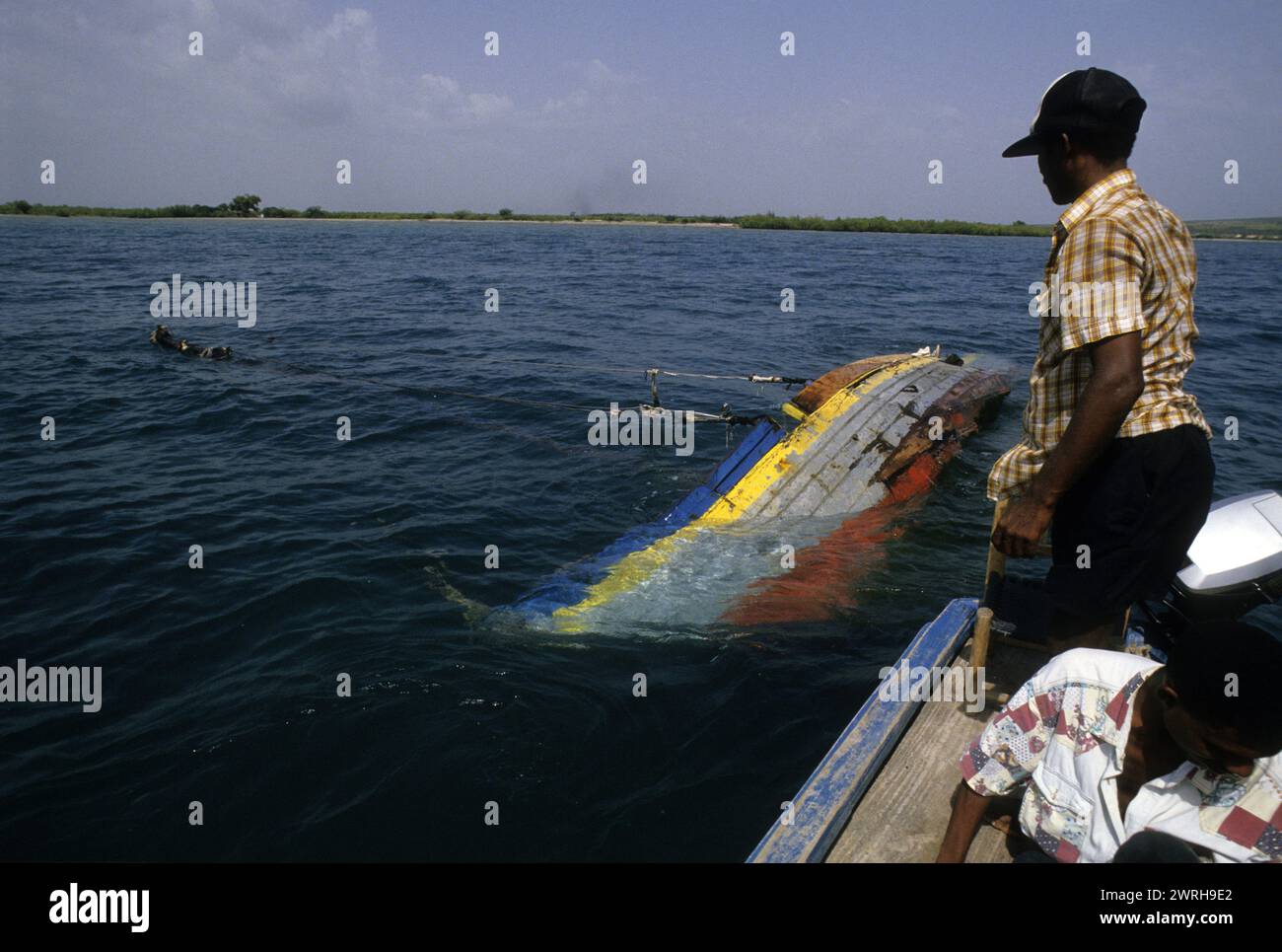 May 18, 1994;Port -au-Prince, Haiti-A sail boat used to transport ...